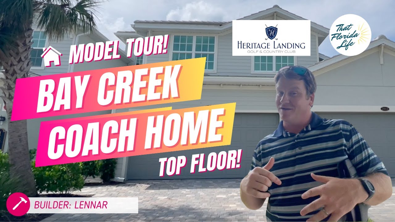 Bay Creek Coach Home Top Floor Model Heritage Landing by Lennar - YouTube