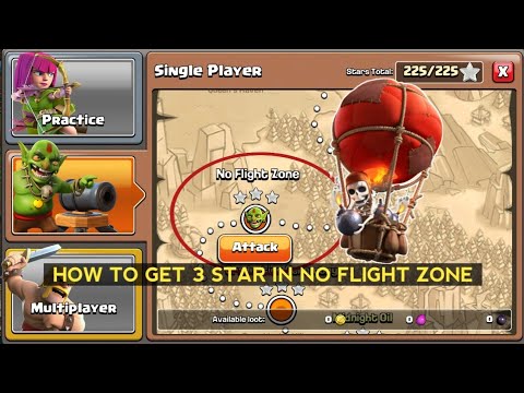 No flight zone clash of clans How to get 3 star gameplay with new update | Baba Techplay - YouTube
