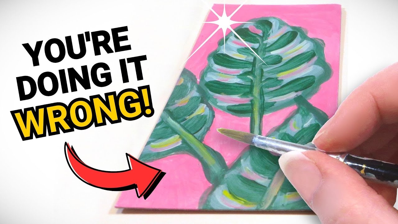 The RIGHT Way to Acrylic Paint on Shiny Cardboard - YouTube
