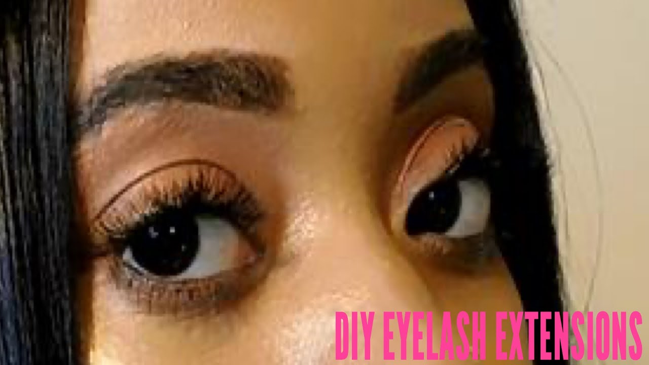 EYELASH EXTENSION TUTORIAL | AT HOME - YouTube