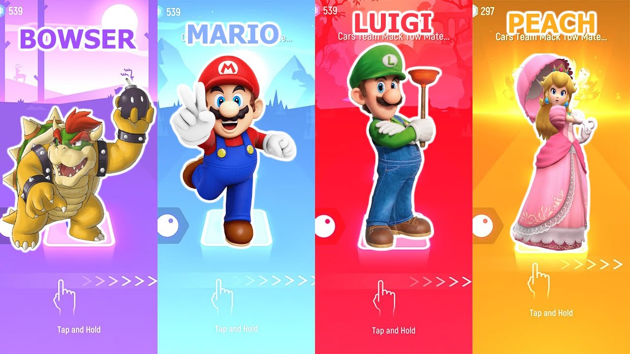 Yay! Super Mario at Tiles Hop!!! - Bowser vs Mario Coffin Dance vs ...