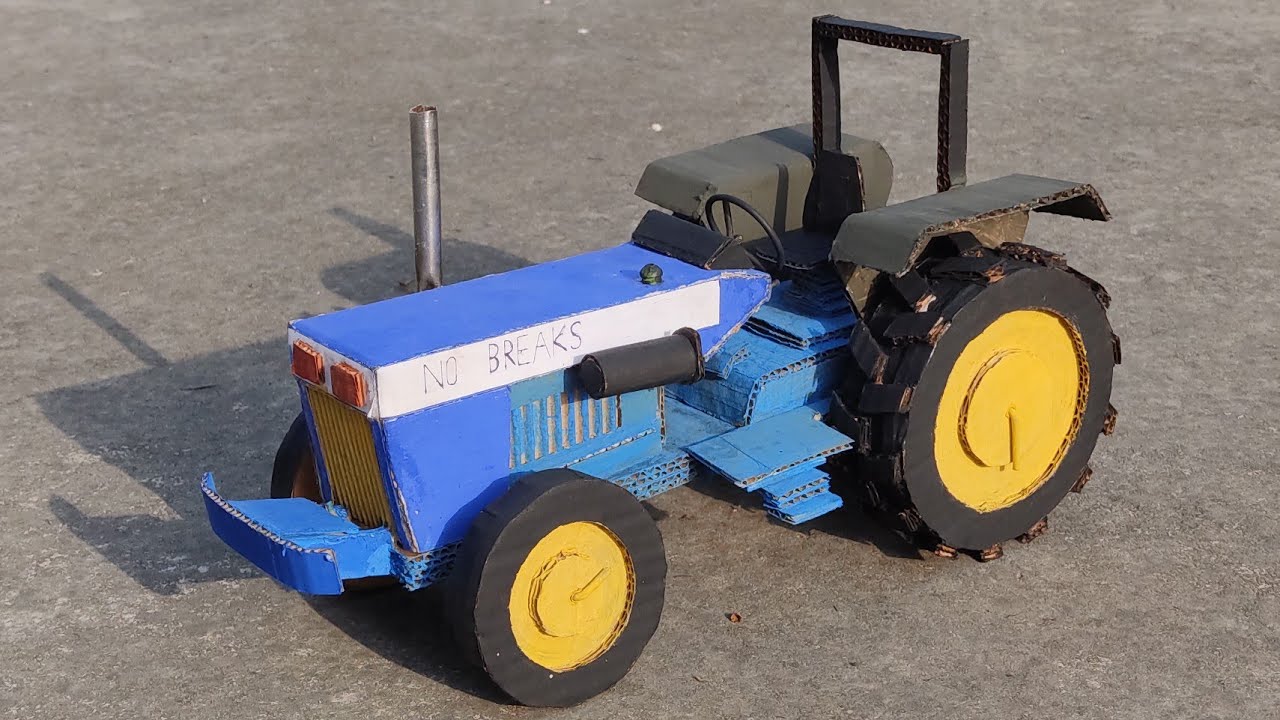 How to make cardboard sawraj 744 Tractor • tractor • sawaj 855 - YouTube