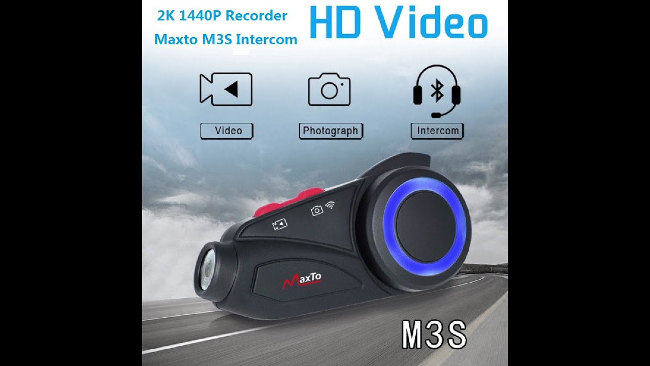 Maxto M3S Motorcycle Bluetooth Helmet Headset Intercom Waterproof 2K ...