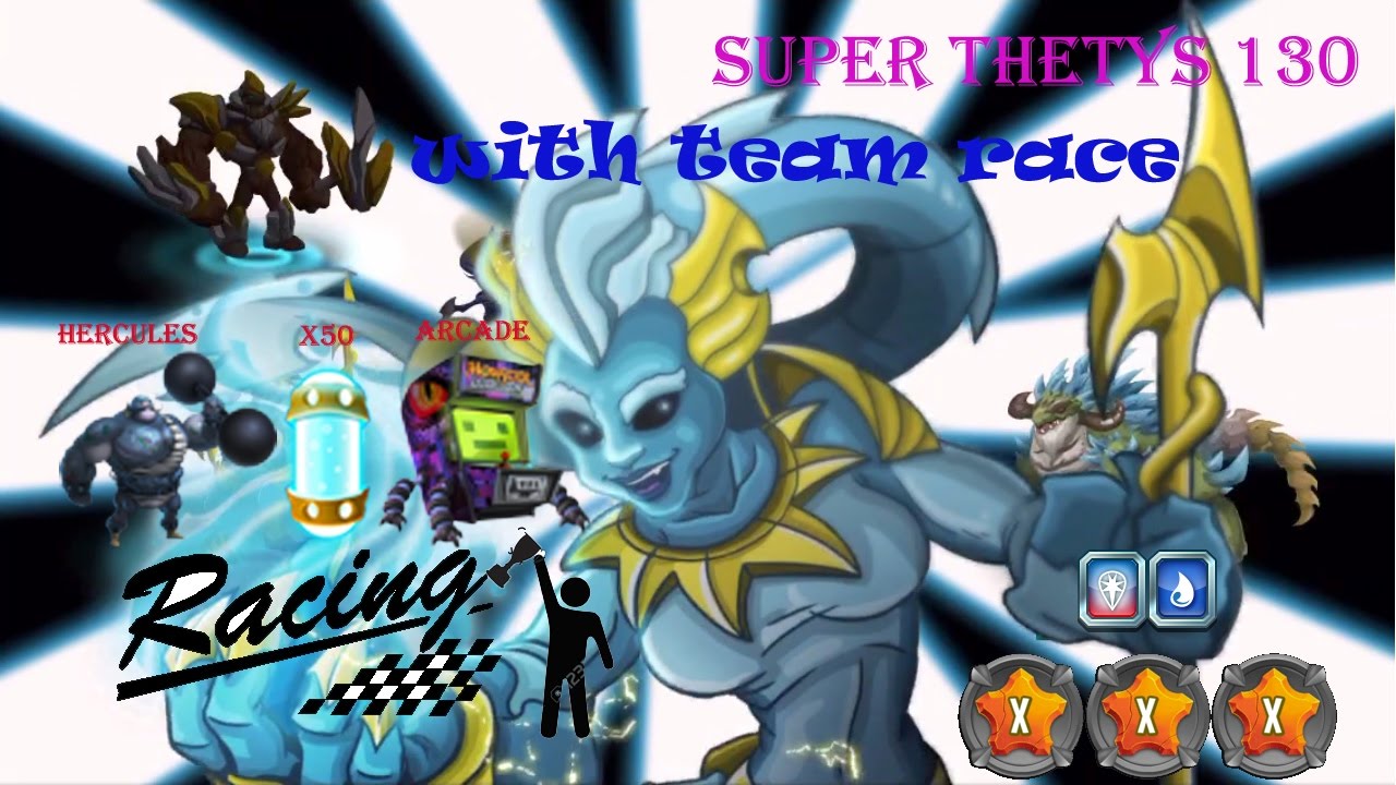 Monster Legends - Super General Thetys level130 combat help team race ...