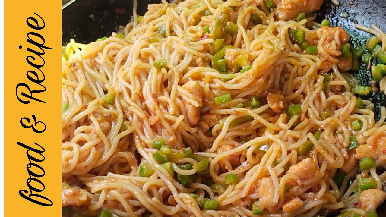 Chinese chicken spaghetti| made by food and recipes with Tahira - YouTube