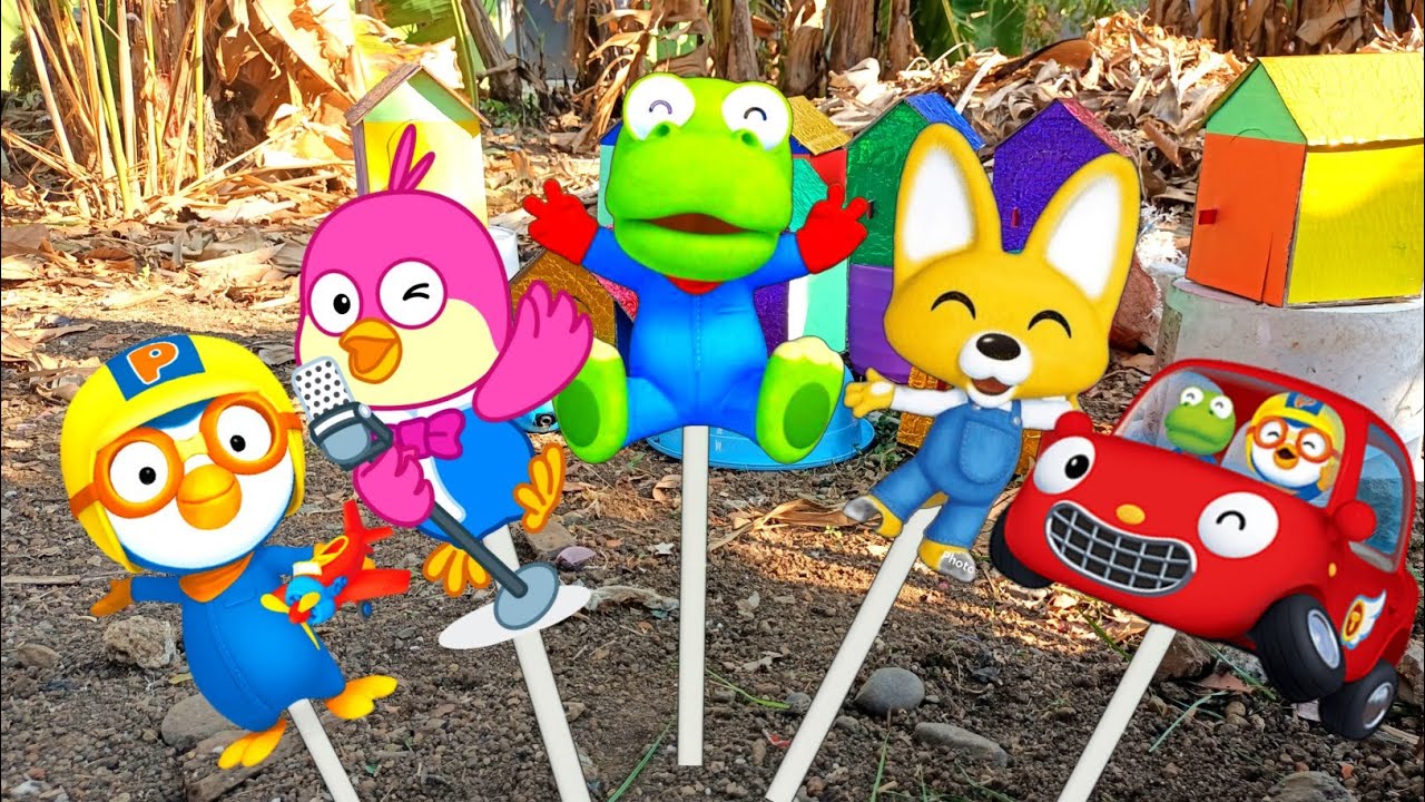 mencari pororo, teman teman pororo, krong,petty,rody,edy,pobby,harry ...