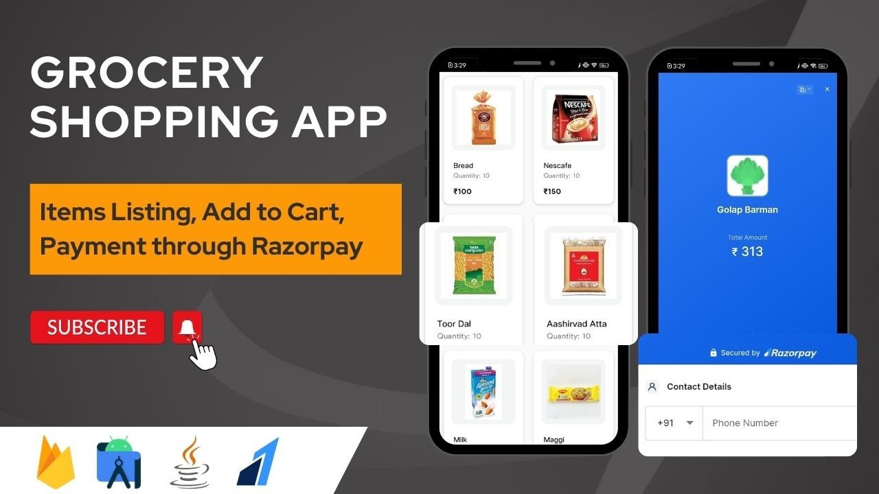 Grocery Shopping Application (𝐏𝐀𝐈𝐃 𝐀𝐏𝐏) || Online Grocery Shopping ...