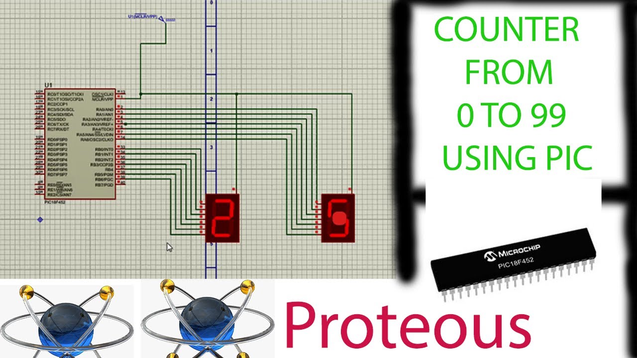 Counter from 0 to 99 using PIC(micro controller) - YouTube