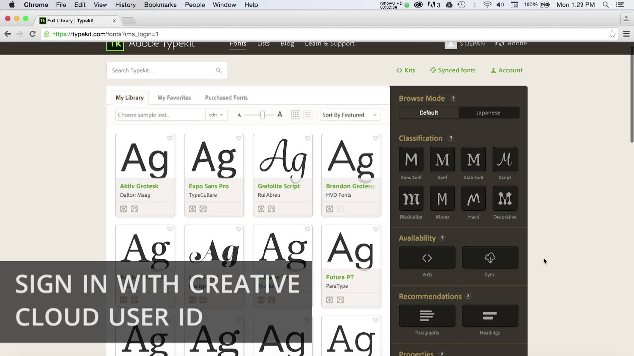 Tutorial: Exploring the Adobe Typekit - YouTube