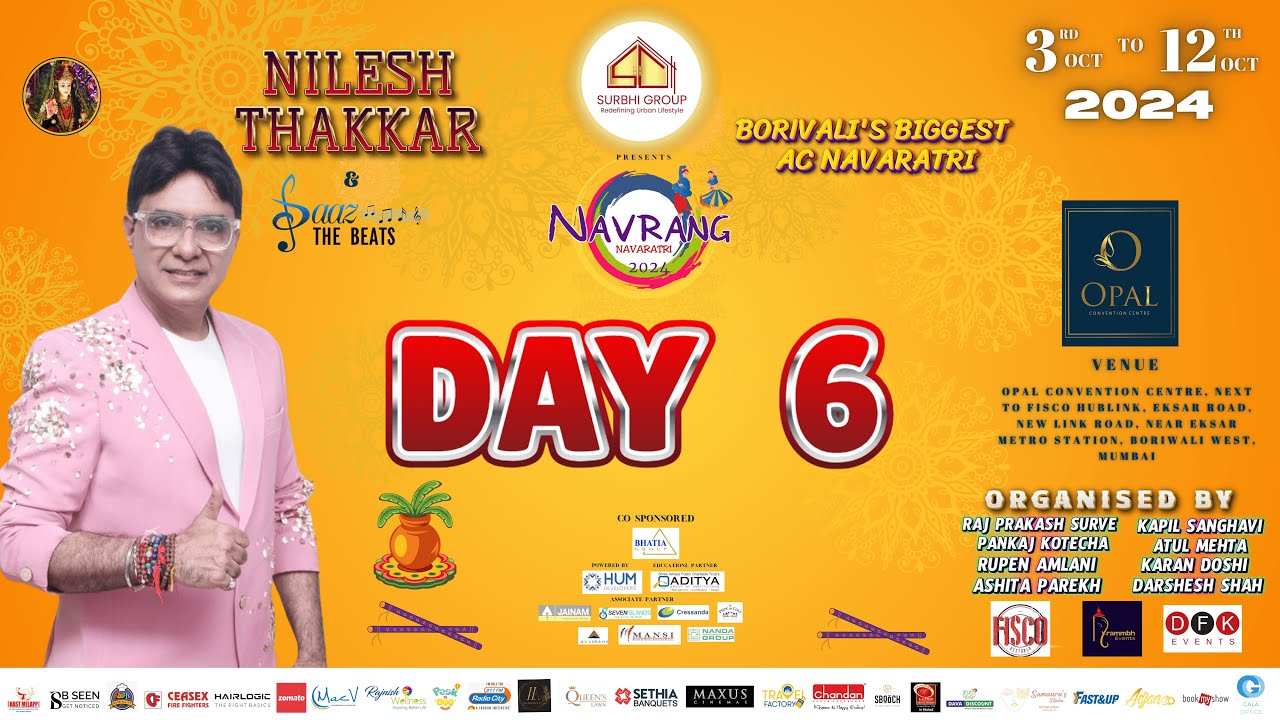 Navrang Navratri 2024 | Nilesh Thakkar | Day-6 - YouTube
