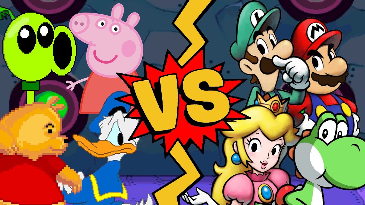 M.U.G.E.N Battles | Donald Duck/Winnie the Pooh/Peppa Pig/Peashooter vs ...