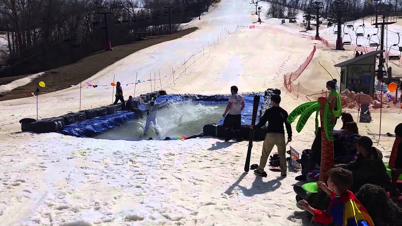 Panda Bear skis across water. - YouTube