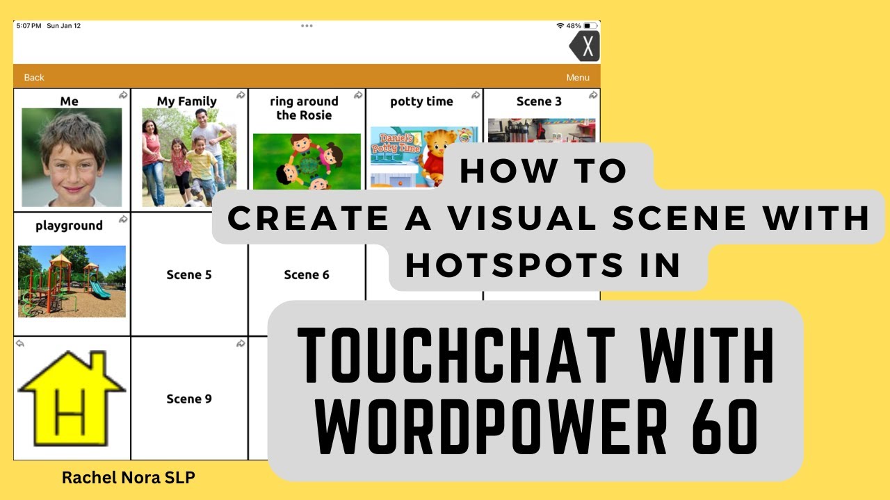 How to create a visual scene with hotspots in TouchChat WordPower - YouTube