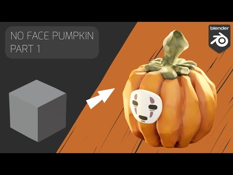 No Face Pumpkin in Blender - 3D Modeling Timelapse Part 1 - YouTube