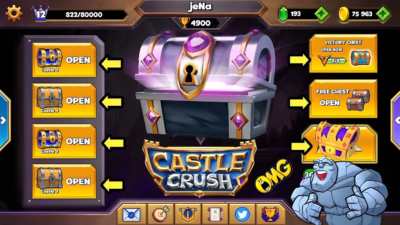 2 Great Chest & 2 Magical Chest! Mega Chest Open! Castle Crush - YouTube