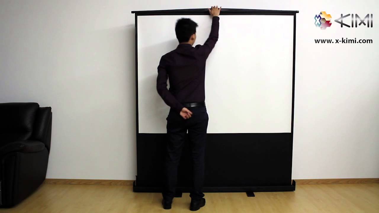 X-KIMI 80 Inch Floor Projector Screen - YouTube