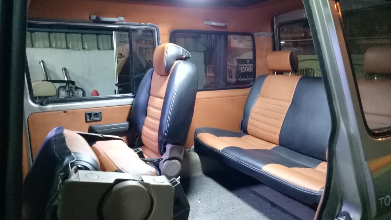 #Toyota Qualis center folding seats modified FULL - YouTube