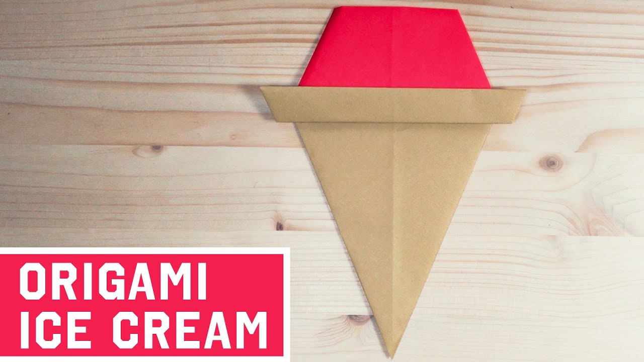 DIY How to Make Origami Ice Cream | Easy - YouTube