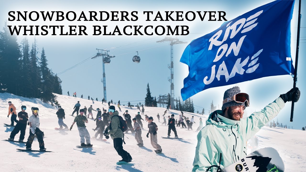 Hundreds of Snowboarders ride Whistler - A Day For Jake - YouTube