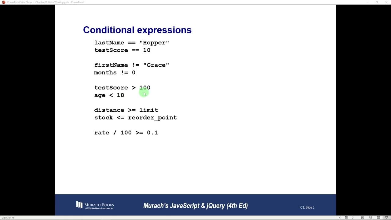 JS Relational Operators - YouTube