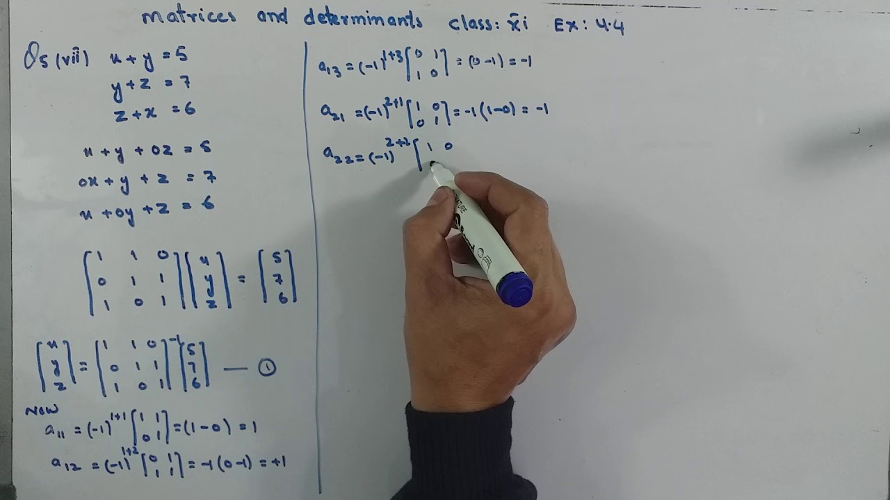 Matrices And Determinants Ex 4 4 Q 5 vii Class 11 YouTube matrices-and-determinants-ex-4-4-q-5-vii-class-11-youtube