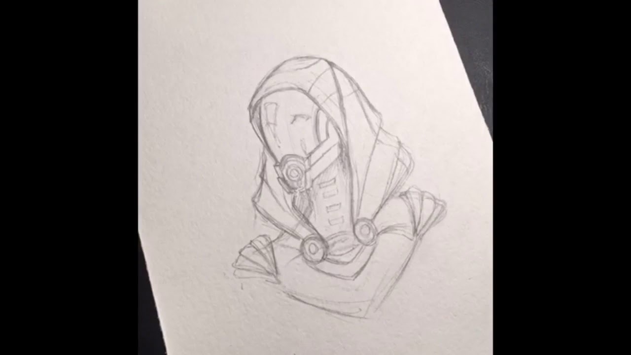 Tali fan art watercolour commission - YouTube