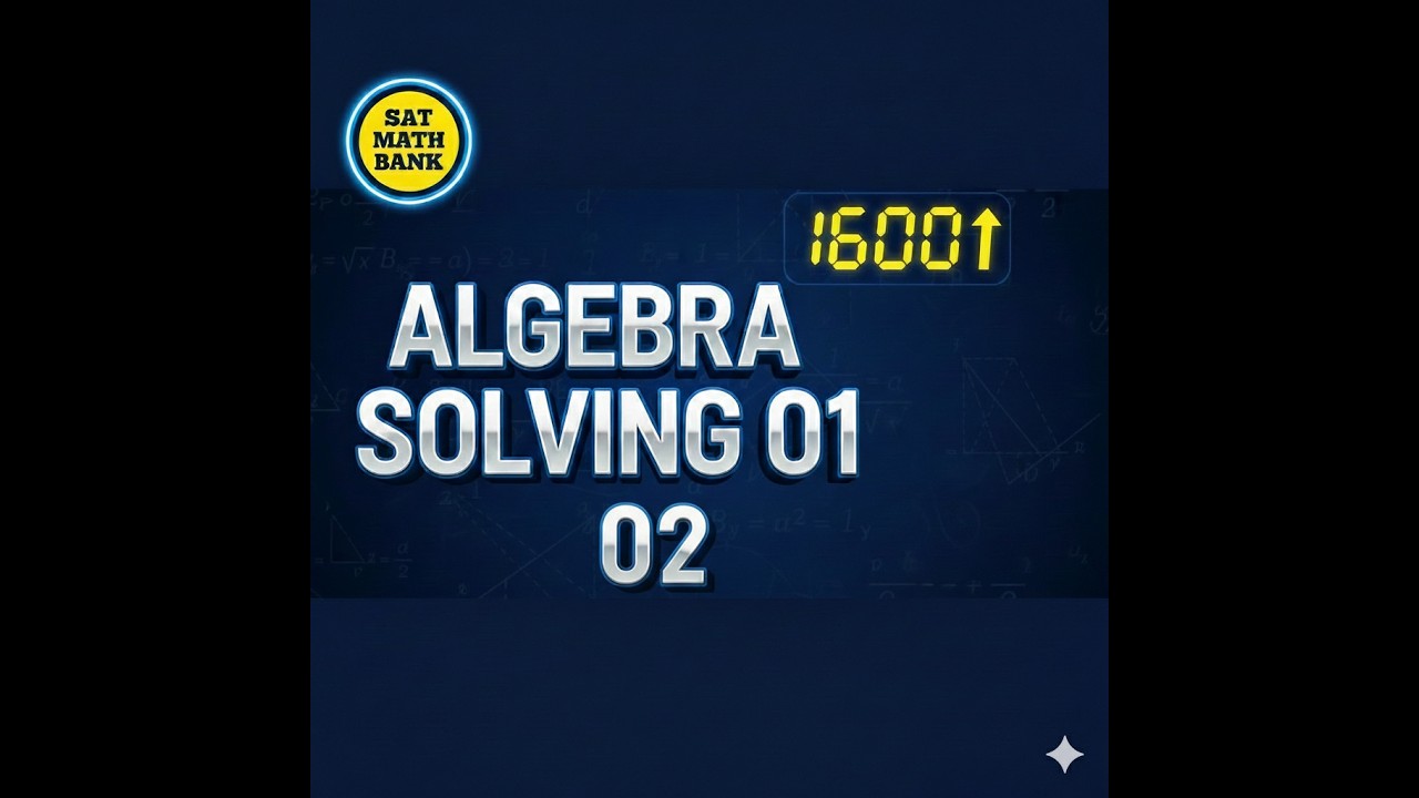SAT MATH | BANK QUESTION | ALGEBRA | LINEAR EQUATION IN ONE VARIABLE 02 ...