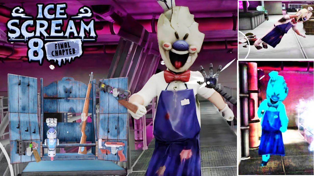 Ice Scream 8 All Weapons VS Rod - YouTube