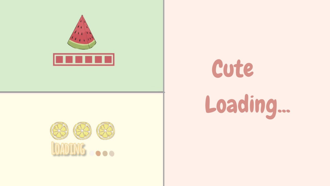 Aesthetic cute loading screen | cute fruit & vegetables loading screen ...