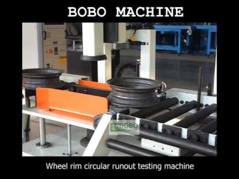 Wheel rim circular runout testing machine - YouTube