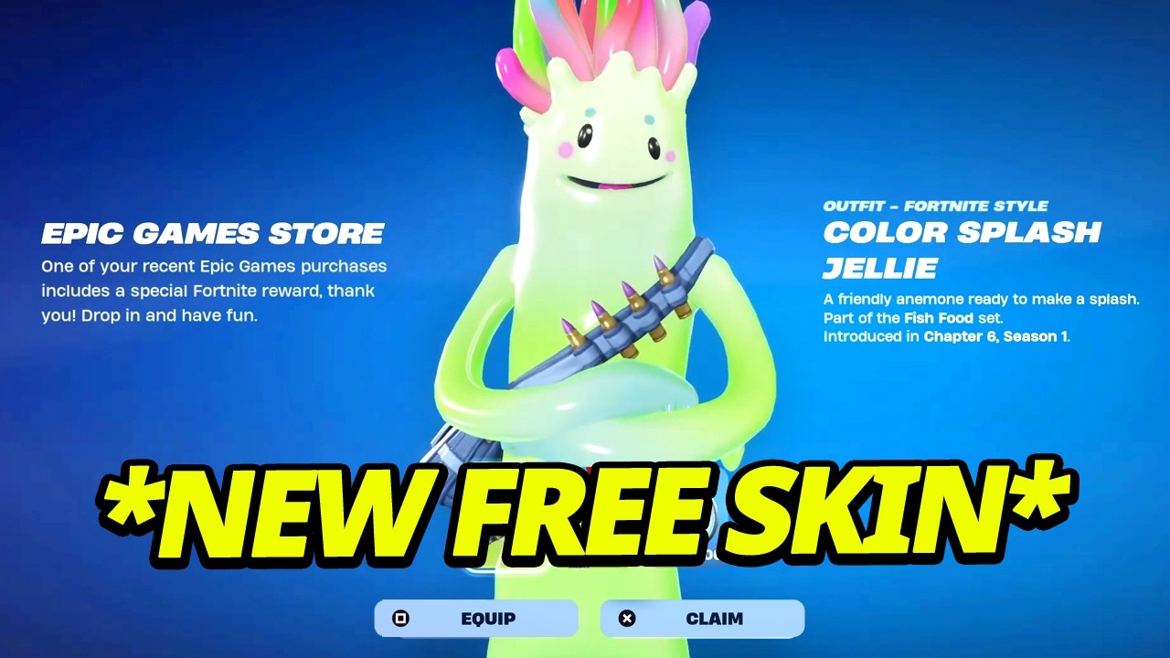 *SECRET* How to Unlock Color Splash Jellie Skin FOR FREE in Fortnite ...
