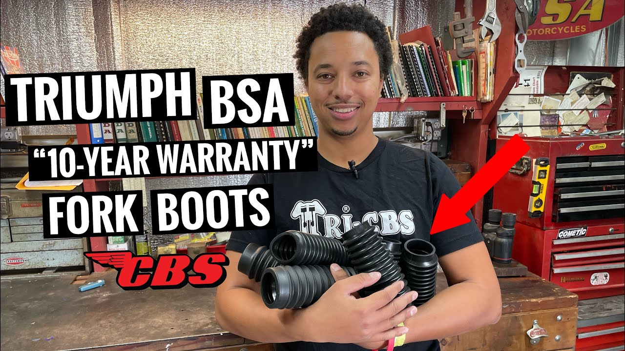 “10-Year Warranty” Triumph & BSA Fork Boots - YouTube