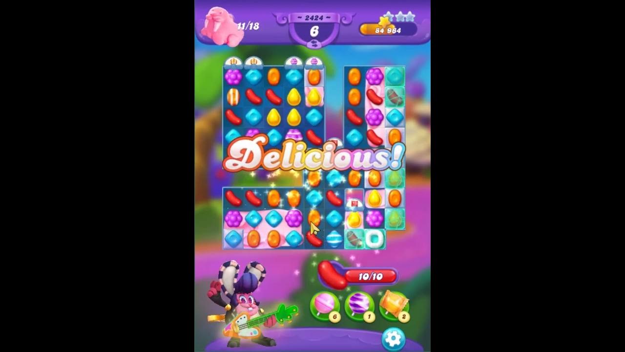 Candy Crush Friends Saga Level 2424 Get 2 Stars , 31 Moves Completed - YouTube