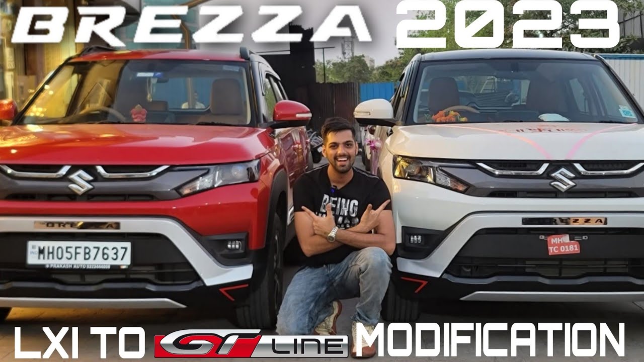 BREZZA 2023 RED & WHITE LXI MODIFIED TO GT LINE.....!!! CHOOSE YOUR ...