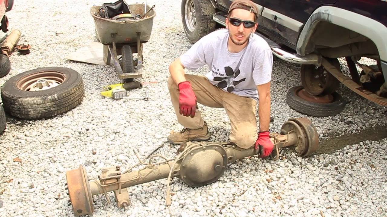 How To Remove an Axle at the Salvage Yard - YouTube