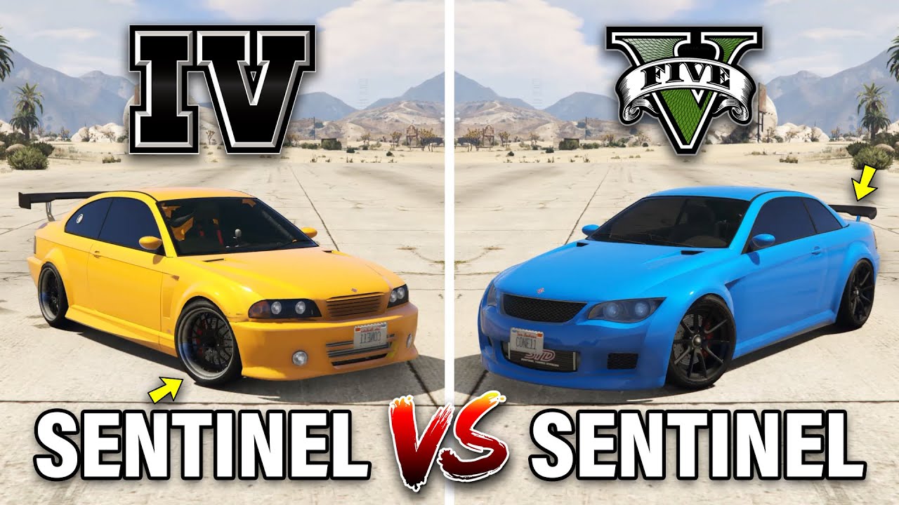 GTA 5 ONLINE - GTA 4 SENTINEL VS SENTINEL (WHICH IS FASTEST?) - YouTube