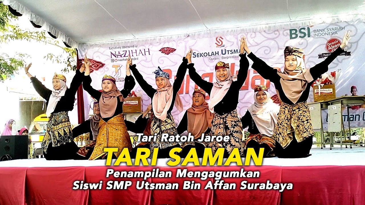 Siswi SMP Utsman bin Affan Kuasai Tari Saman dengan Sempurna - YouTube