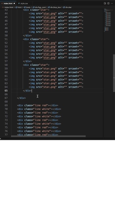 Creating USA's Flag #1 Using Only HTML and CSS | #coding #html #css #youtubeshorts #shorts - YouTube
