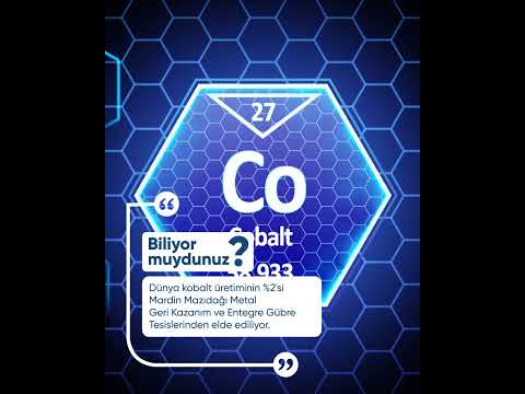 Dünya Kobalt Üretiminin %2’sinin Mardin’de Metal Geri Kazanımından Elde Edildiğini Biliyor Muydunuz?