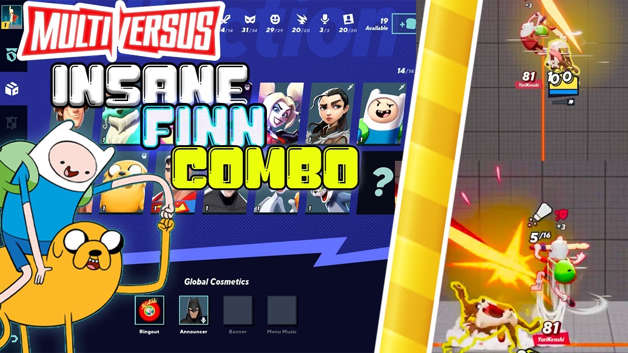 multiversus insane finn combo | Multiversus pro alpha gameplay ...