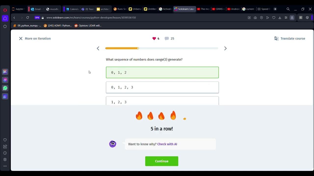 25 More on Iteration | Python Developer | Sololearn - YouTube