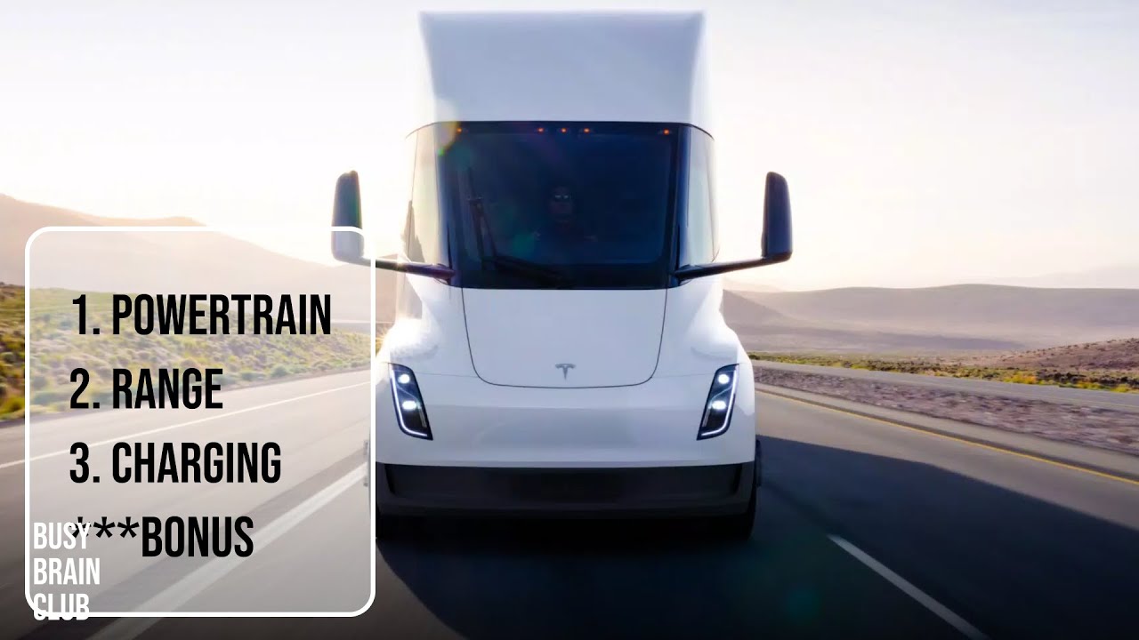 3 Takeaways plus 1 bonus - Tesla Semi Delivery event - YouTube
