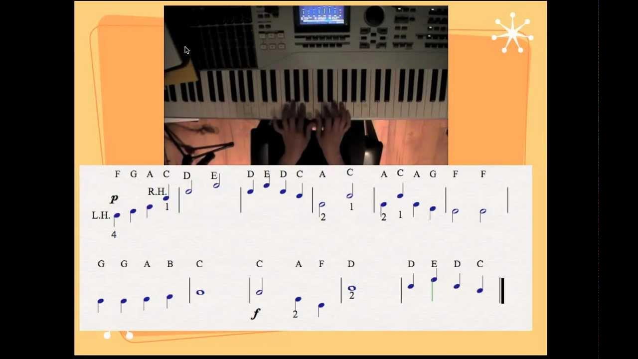 How to play piano on fgab and cde - Lesson 6 - YouTube