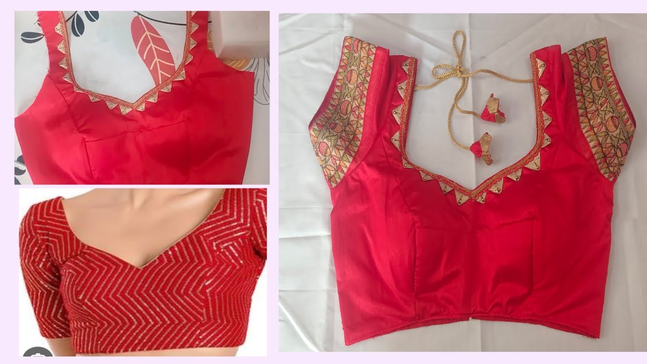 Blouse Front Neck Design l Princess Cut Blouse Stitching in Simple ...