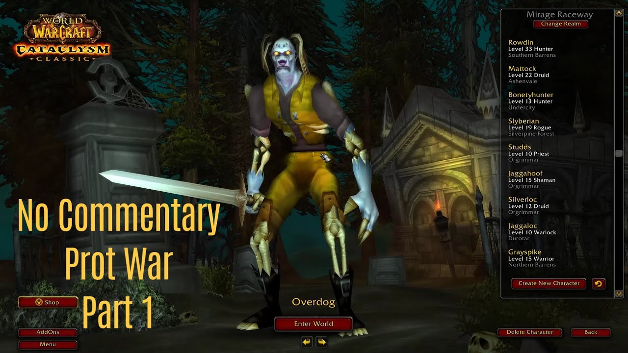 Wow Cata No Commentary Undead Prot Warrior part 1 - YouTube