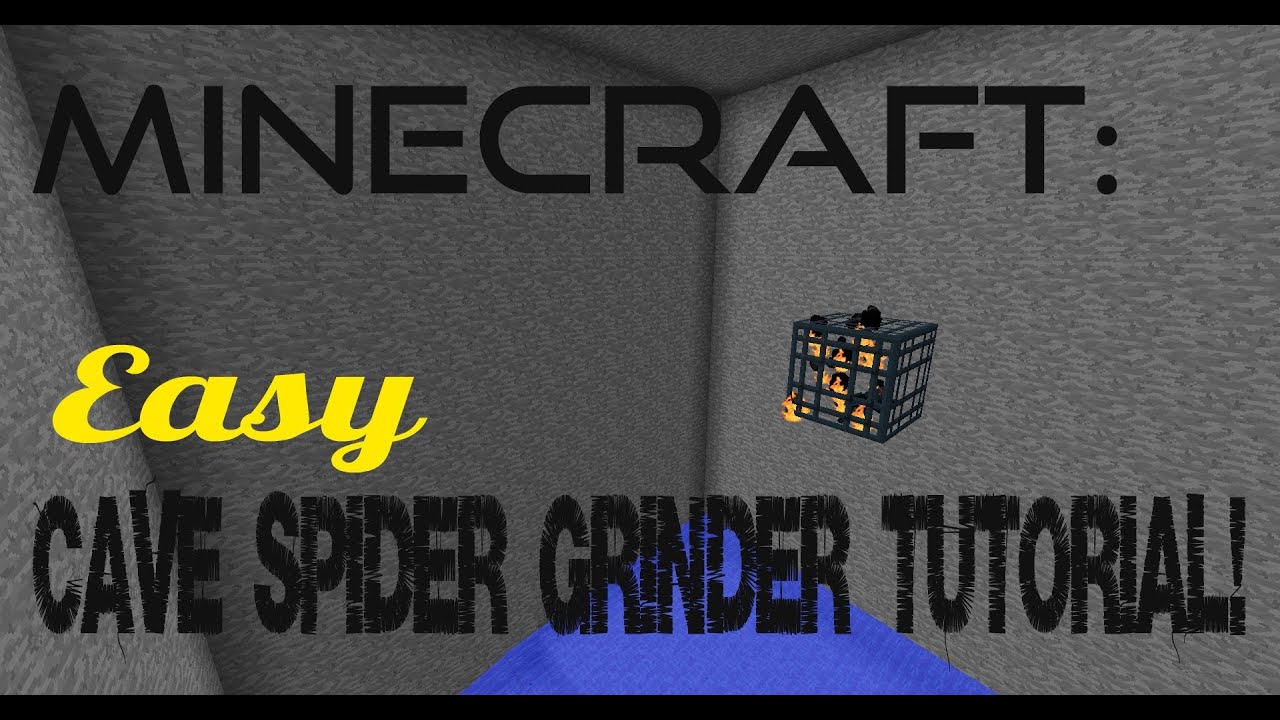 Minecraft: Easy Cave-Spider EXP Grinder Tutorial! - YouTube