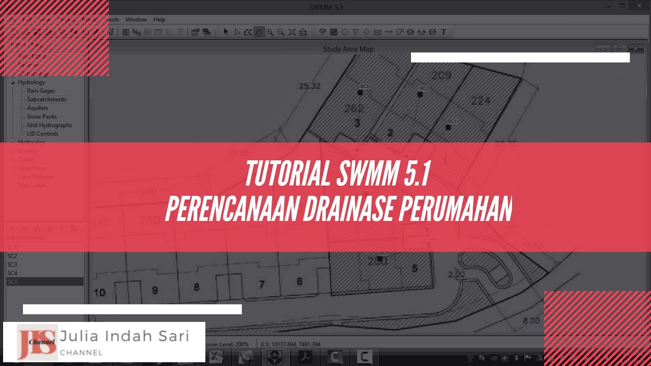 TUTORIAL SWMM PERENCANAAN DRAINASE PERUMAHAN - YouTube