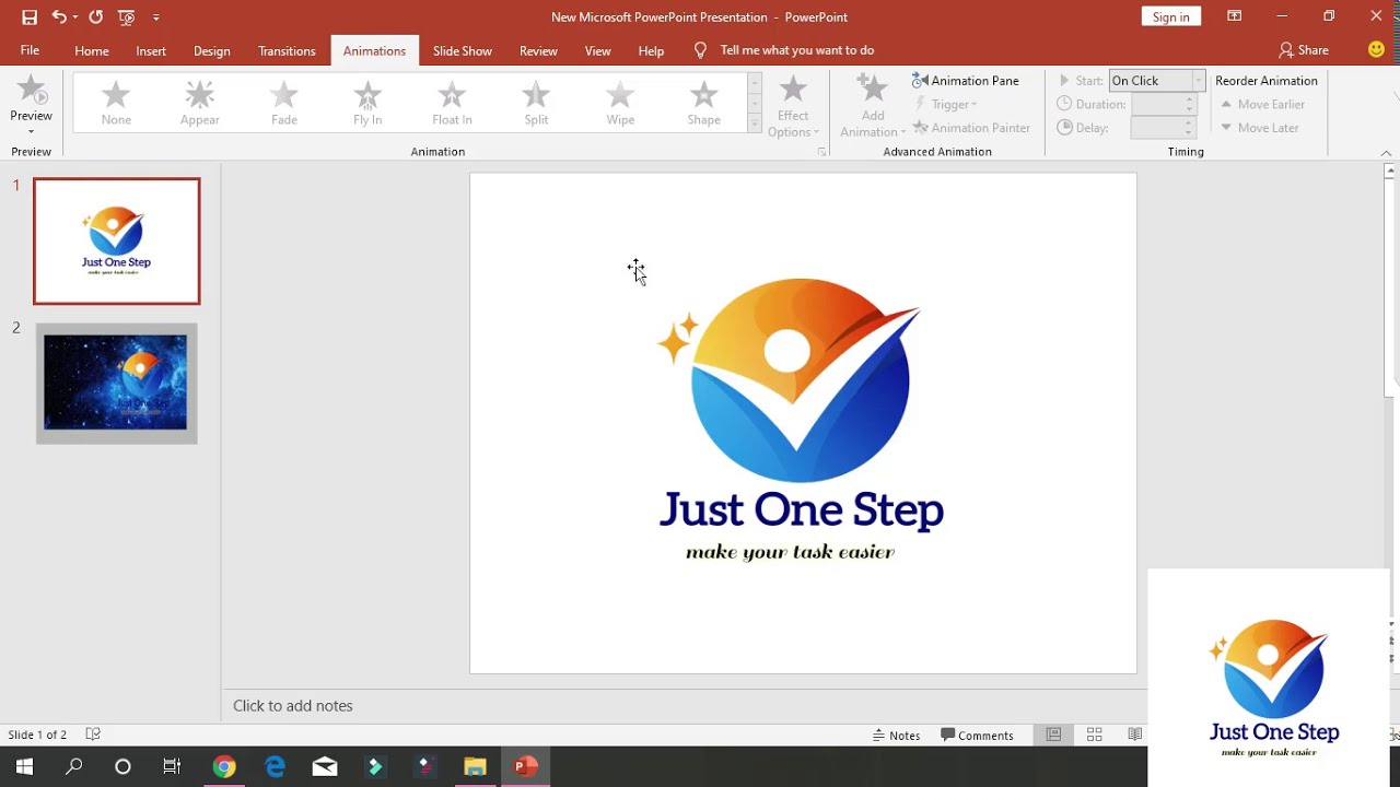 How to add animation in PowerPoint ( first & middle of slides ) - YouTube