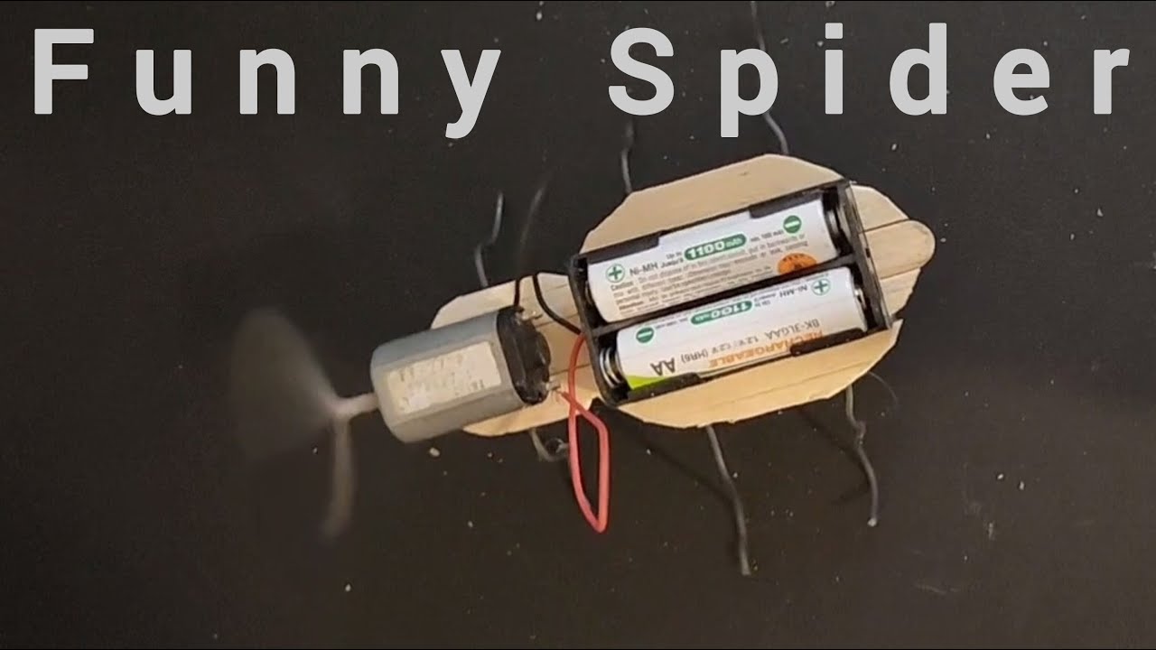 DIY Funny Spider Robot - Simple Vibrating Toy - YouTube