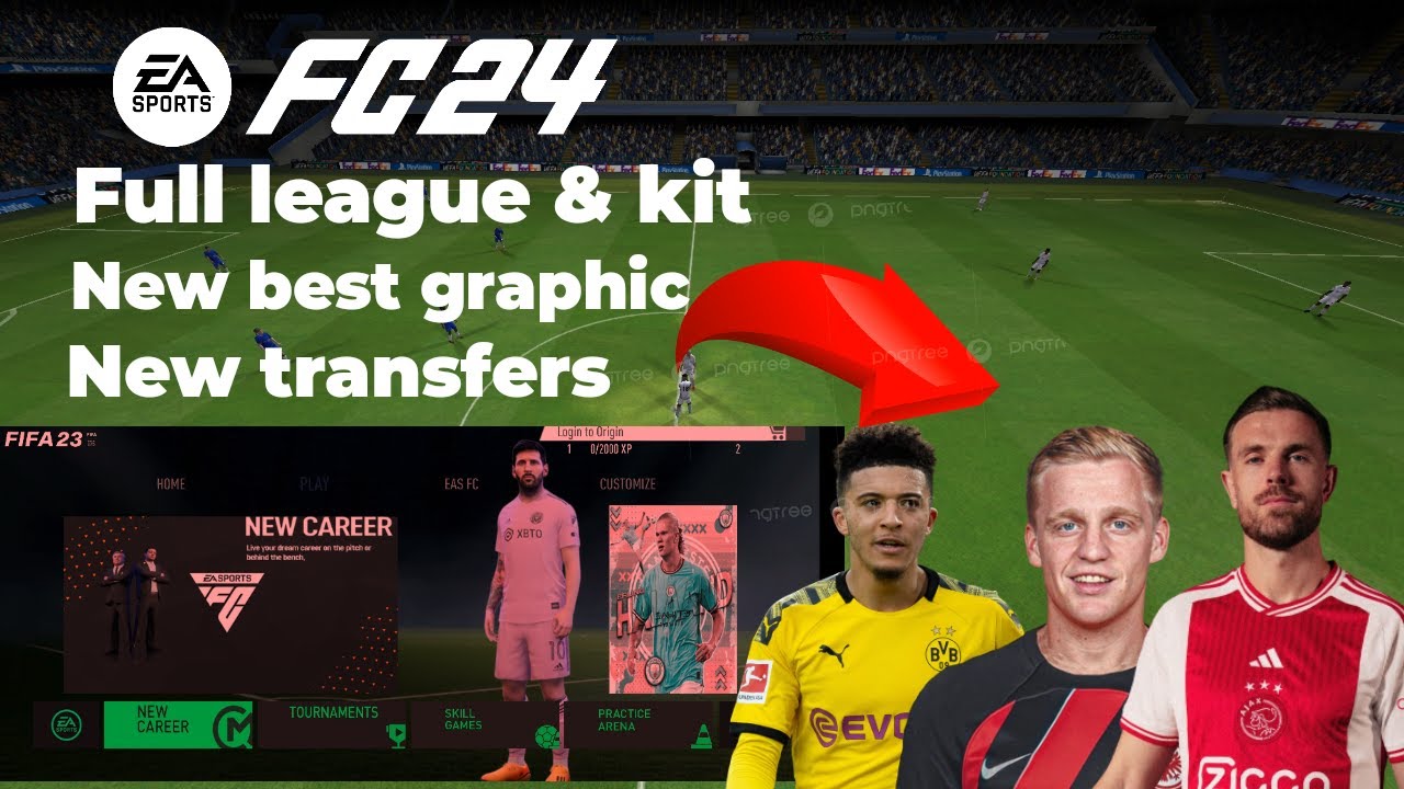 Fifa 14 mod fifa 23 new best graphic Ea sport fc 24, full kit , faces ...